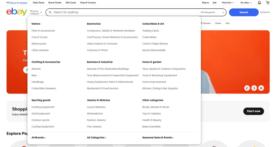 eBay adalah Situs E-Commerce dengan Kons...